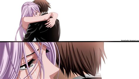 Tsukune Aono And Moka Akashiya Kiss