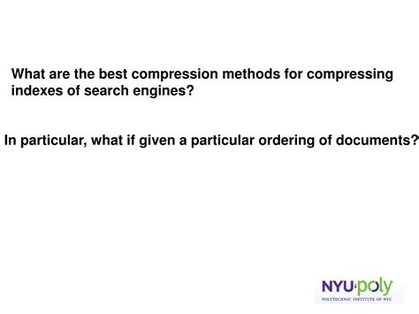 Ppt Inverted Index Compression And Query Processing With Optimized Document Ordering