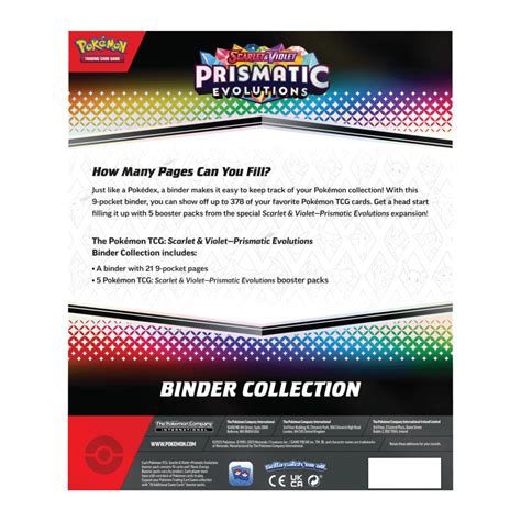 Pokemon Tcg Scarlet And Violet Prismatic Evolutions Binder