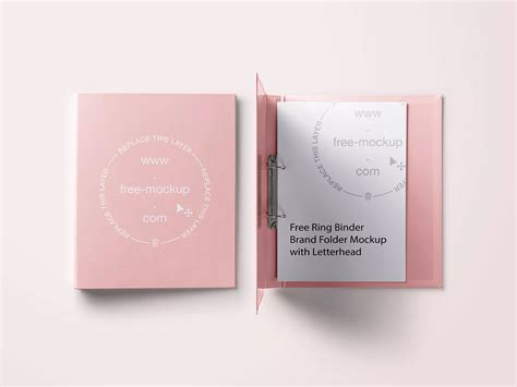 Free Ring Binder Brand Folder Mockup With Letterhead The Free Mockup