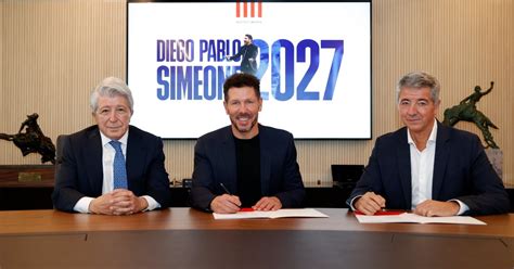 El Cholo Simeone Renovó Su Contrato En El Atlético De Madrid