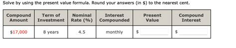 Solved R NThe Following Investment Requires A Table Factor Chegg