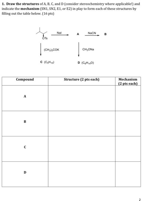 Solved Draw The Structures Of A B C And D Consider Chegg