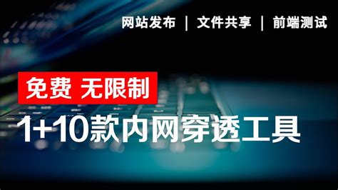 免费、无限制：110款内网穿透工具，无需vps，够用一辈子 网站发布、文件共享、前端测试 Youtube