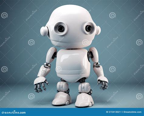 Cute Chatbot Character Isolated On White Background Vector Funny Robot