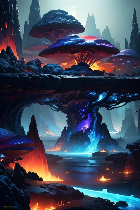 낮은 대비 무광 캔버스에 컬러판타지스타일 오일 날카로운 디테일 광활한 공상 과학 우주 풍경 세레스 식민지 뒤얽힌 Seaart Ai