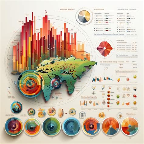 Visualisation De Données Vectorielles Plates Sur Fond Blanc Vecteur