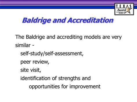 PPT THE BALDRIGE FRAMEWORK AS A STRATEGY FOR PERFORMANCE EXCELLENCE PowerPoint Presentation