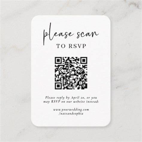 0 46 Simple Modern RSVP With QR Code Enclosure Card Wedding Weddingwebsiteqrcodeinsert