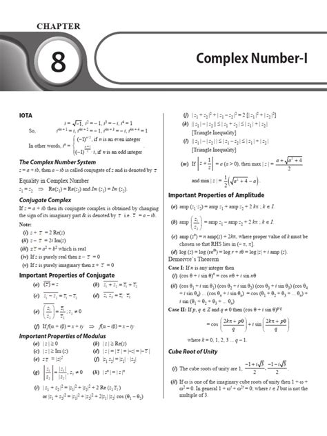 complex number i short notes pdf mathematical objects abstract