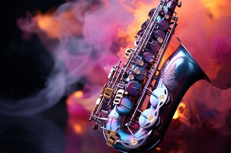 Saxaphone Jazz Instrument Premium Ai Generated Image