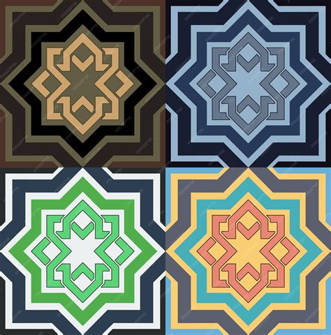 Premium Vector Mozaic Pattern Decorative Pattern Different Color