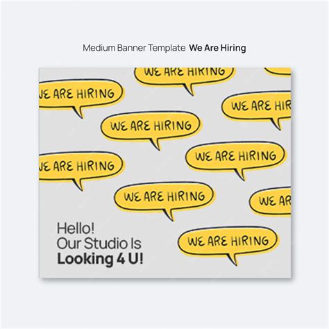우리는 배너 템플릿을 고용하고 있습니다 무료 Psd 파일