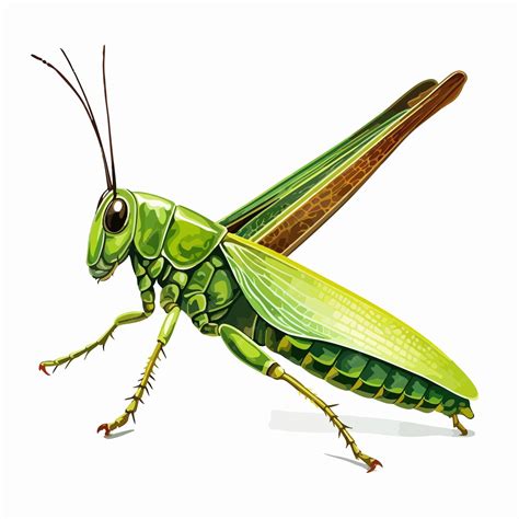 Detailed Grasshopper Sketch Vector Illustration Isolated On White Background Premium Ai