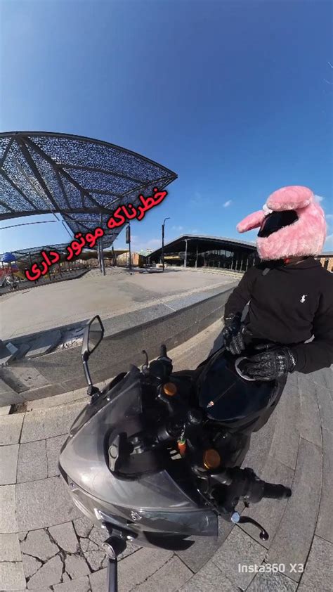 Motor Bunny ‎خانواده برفی تسلیم خاک شد🥲 آدمبرفی موتورسوار زمستون