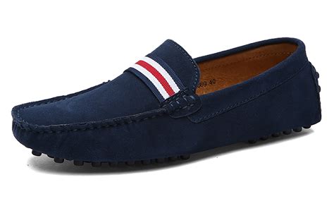 Mens Classic Nubuck Driving Moccasins Santimon