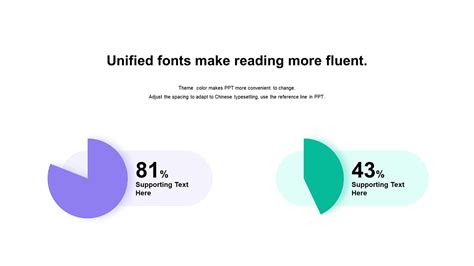多色扁平ppt饼图 Islide