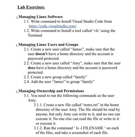 Solved Lab Exercises 1 Managing Linux Software 11 Write