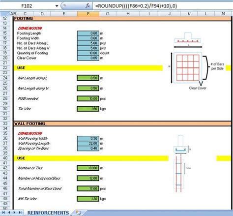 Construction Estimation Excel Sheet Building Material Cost Calculator