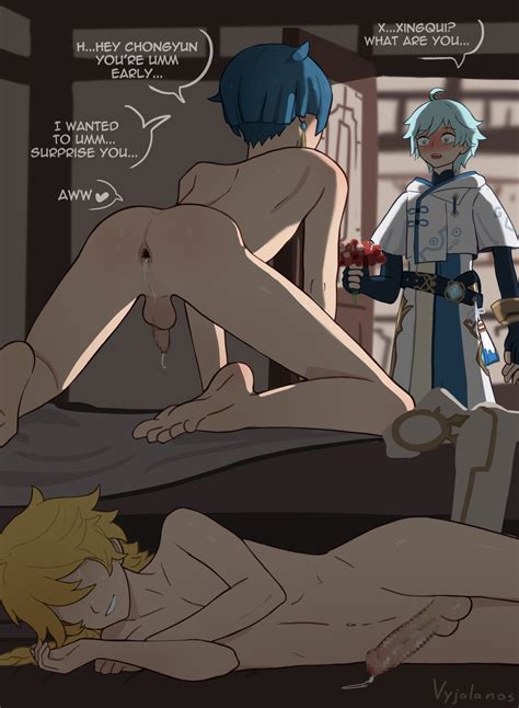 Rule 34 3boys Aether Genshin Impact After Anal After Sex All Fours