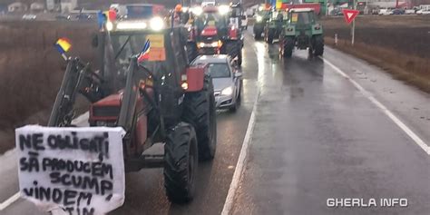 Protestul fermierilor și pe ploaie și pe ninsoare traficul dat peste cap la intrarea în Cluj