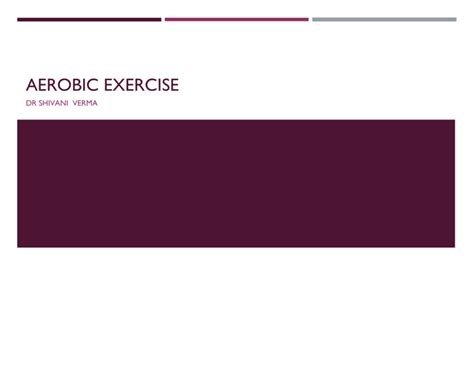 Aerobic Exercise