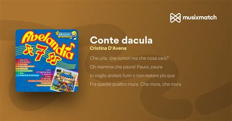 Cristina Davena Conte Dacula 歌詞 Musixmatch