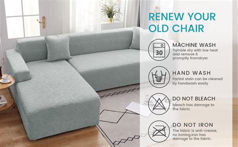 Amazon De TOPCHANCES Sofabezug 3 Sitzer L Form Weiche Anti Rutsch