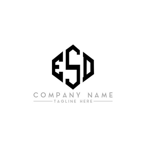Premium Vector Esd Letter Logo Design With Polygon Shape Esd Polygon