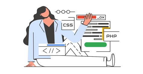 Programming Working Scene Illustration Graphics Envato Elements