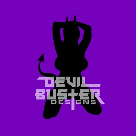 Svg Thicc Curvy Silhouette Demon Girl On Her Knees And Her Hands In