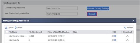 Managing Configuration Files Using The Web Ui