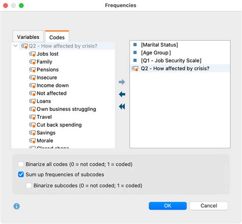 Maxqda 2022 Online Manual Frequency Tables