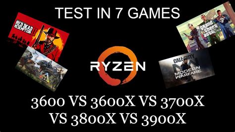 Ryzen 5 3600 Vs 3600x Vs Ryzen 7 3700x Vs 3800x Vs Ryzen 9 3900x