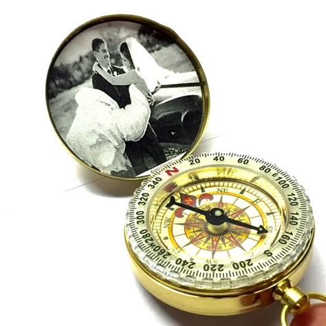 Custom Engraved Compass Personalized Engraved Compass Front Etsy