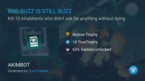 Bad Buzz Is Still Buzz Trophy In Akimbot