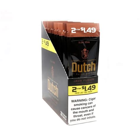 Dutch Cigarillos Java Fusion 2 Pack Smoke Shop Delivers
