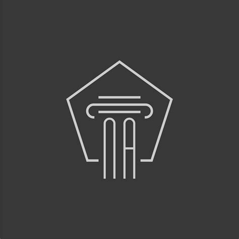 Initial Monogram Na With Monoline Pillar Logo Design 10804919 Vector Art At Vecteezy