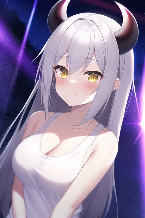 Artstation Cute Anime Art Girl Devil In Space