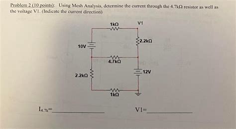 Solved Problem Points Using Mesh Analysis Determine Chegg