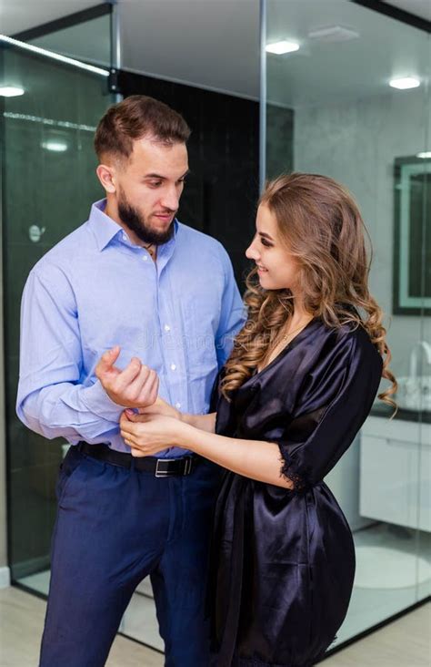Couple Hugging And Kissing In The Bath Caucasian Couple Relaxing Stock Image Image Of