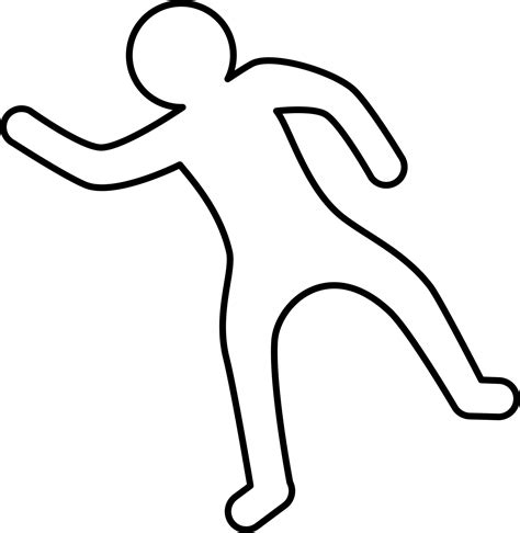 Crime Scene Illustration With Dead Body Outline 14029945 Vector Art At