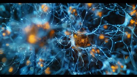 A Stained Sample Of Astrocyte Cells Showing Their Role In Guiding The