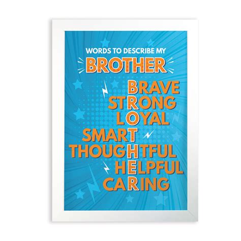Brother Poem T For Christmas Birthday Framed Print T