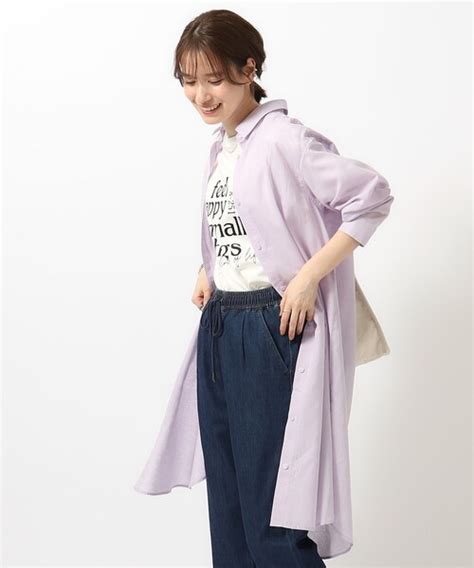 Shoo・la・rue ワンピース 「uvカット抗菌防臭吸水速乾」ゆる さら ふわり フレンチリネンブレンド シャツワンピース