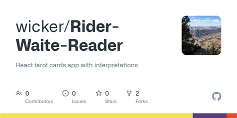 GitHub Wicker Rider Waite Reader React Tarot Cards App With