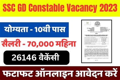 Ssc Gd Constable Bharti 2024 जारी हुआ एसएससी जीडी कांस्टेबल भर्ती का