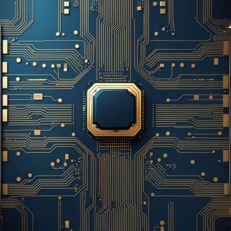 Premium AI Image Advanced Technology Visualization Circuit Board CPU