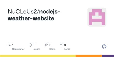 GitHub NuCLeUs2 Nodejs Weather Website