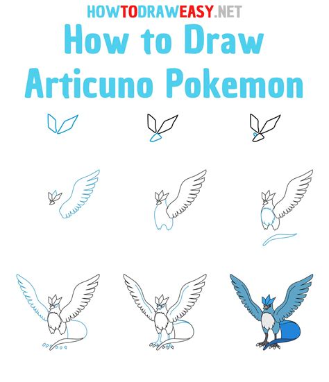 How To Draw Articuno Pokemon Step By Step Articuno Pokemon Pokemon
